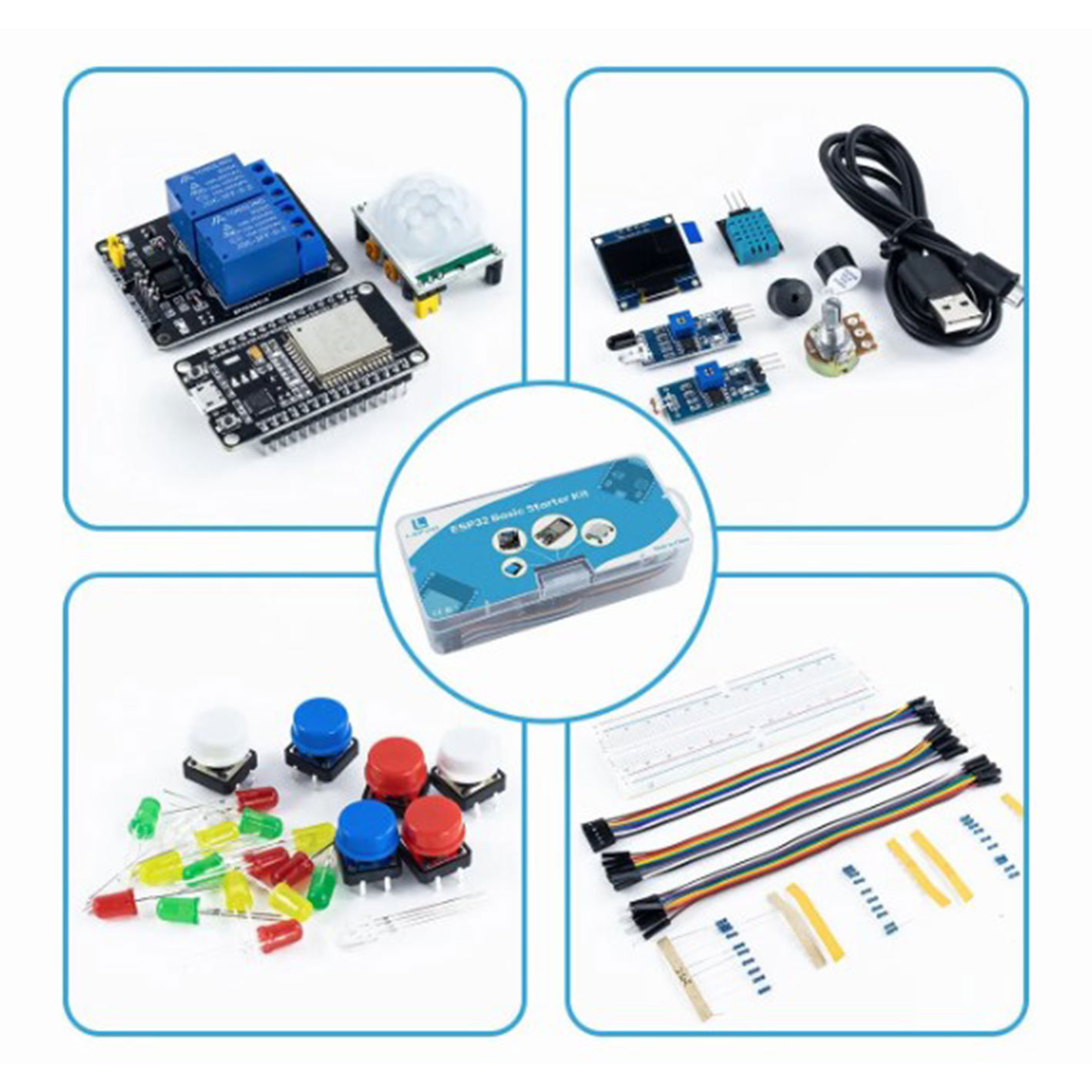 830 Breadboard Set Tie-points Breadboard Set Electronic Component Basic ...