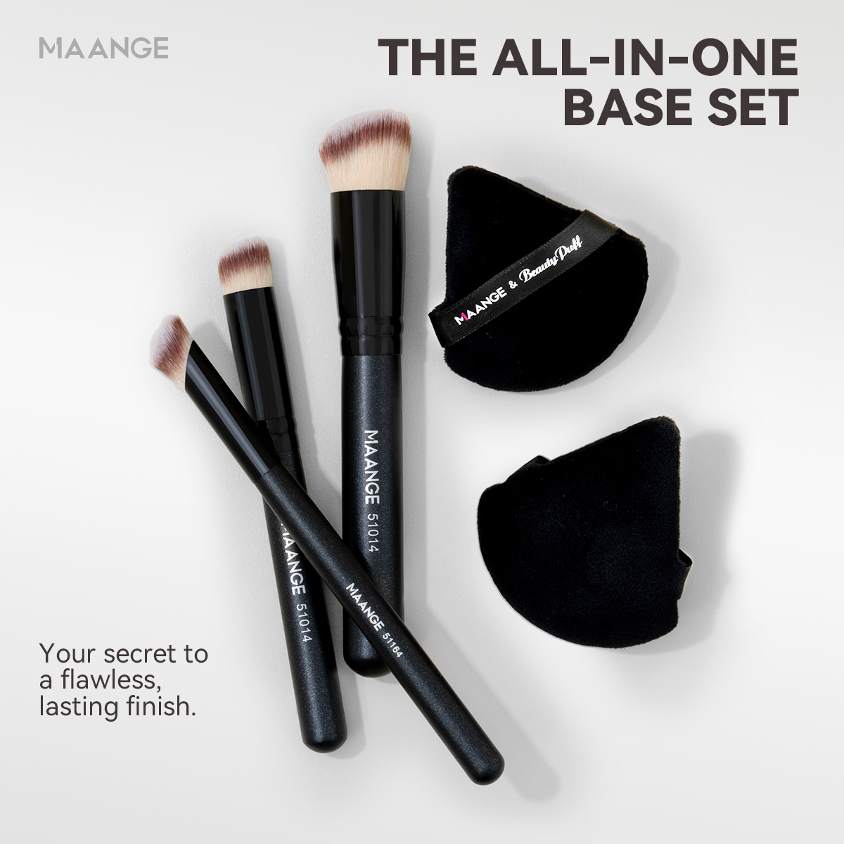 MAANGE 3 Pcs Professional Concealer Brush Contouring Powder Brush With ...