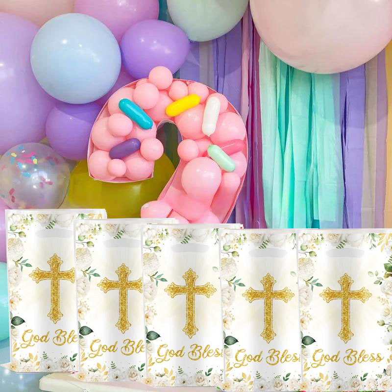 10-40pcs My First Holy Communion God Gift Bag Bless Baptism Christening ...