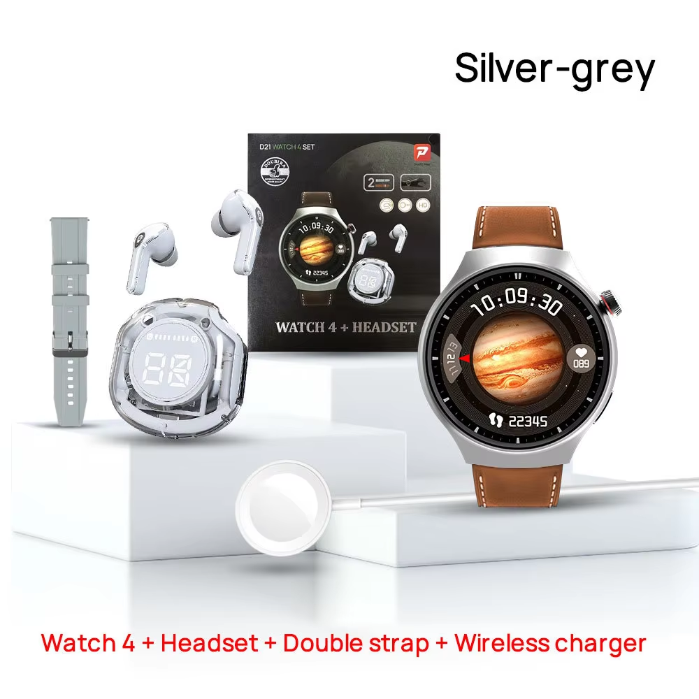 D21 Watch 4 Suit Smartwatch Earbuds 2 in 1 Smart Watch With Earphone ...