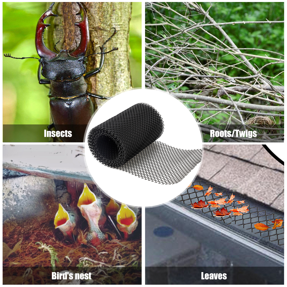 1 Roll Plastic Gutter Guard Mesh Gutter Guard Roll Leaf Guard Splash ...