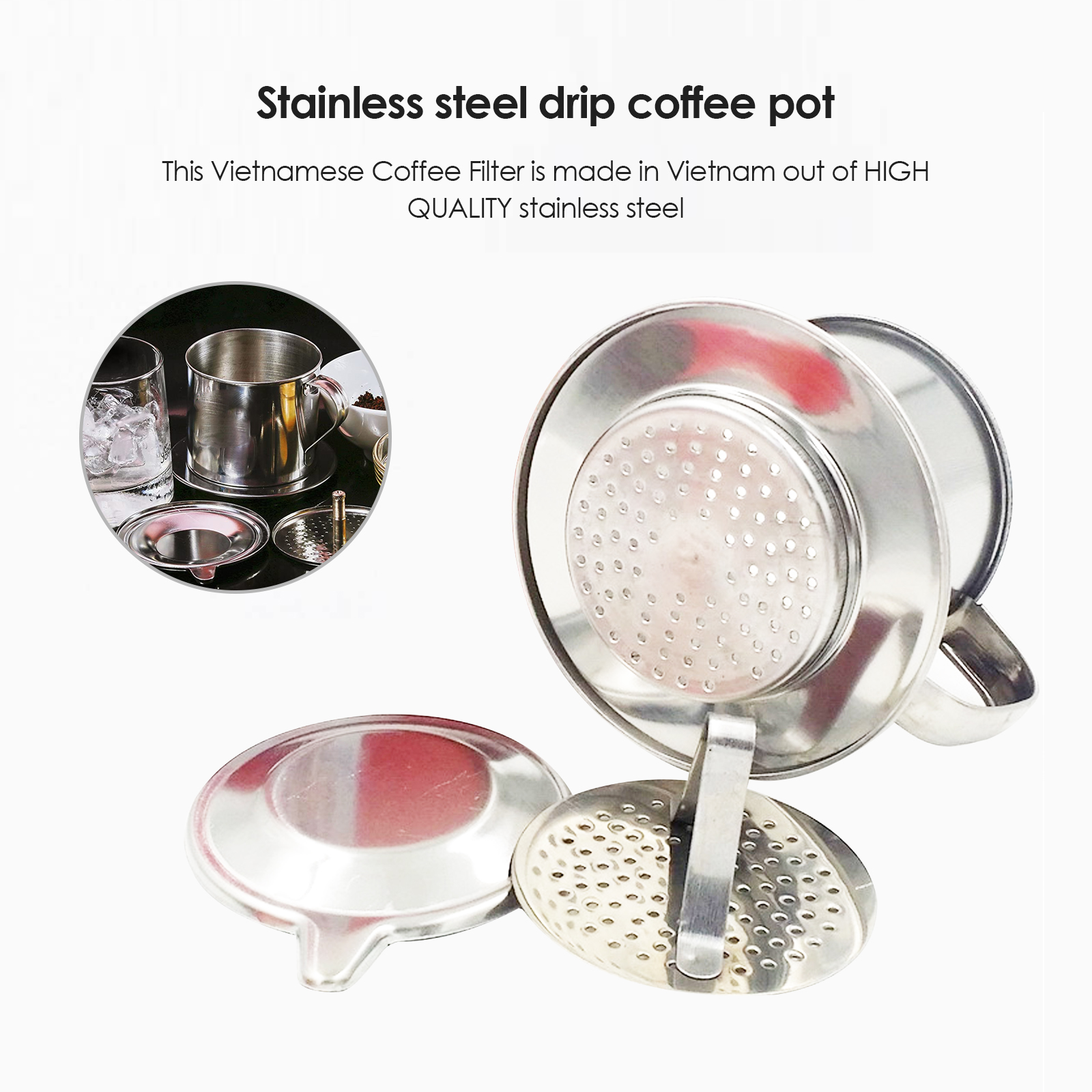 Vietnamese Coffee Filter Set. Also known as a Vietnamese Coffee Maker ...