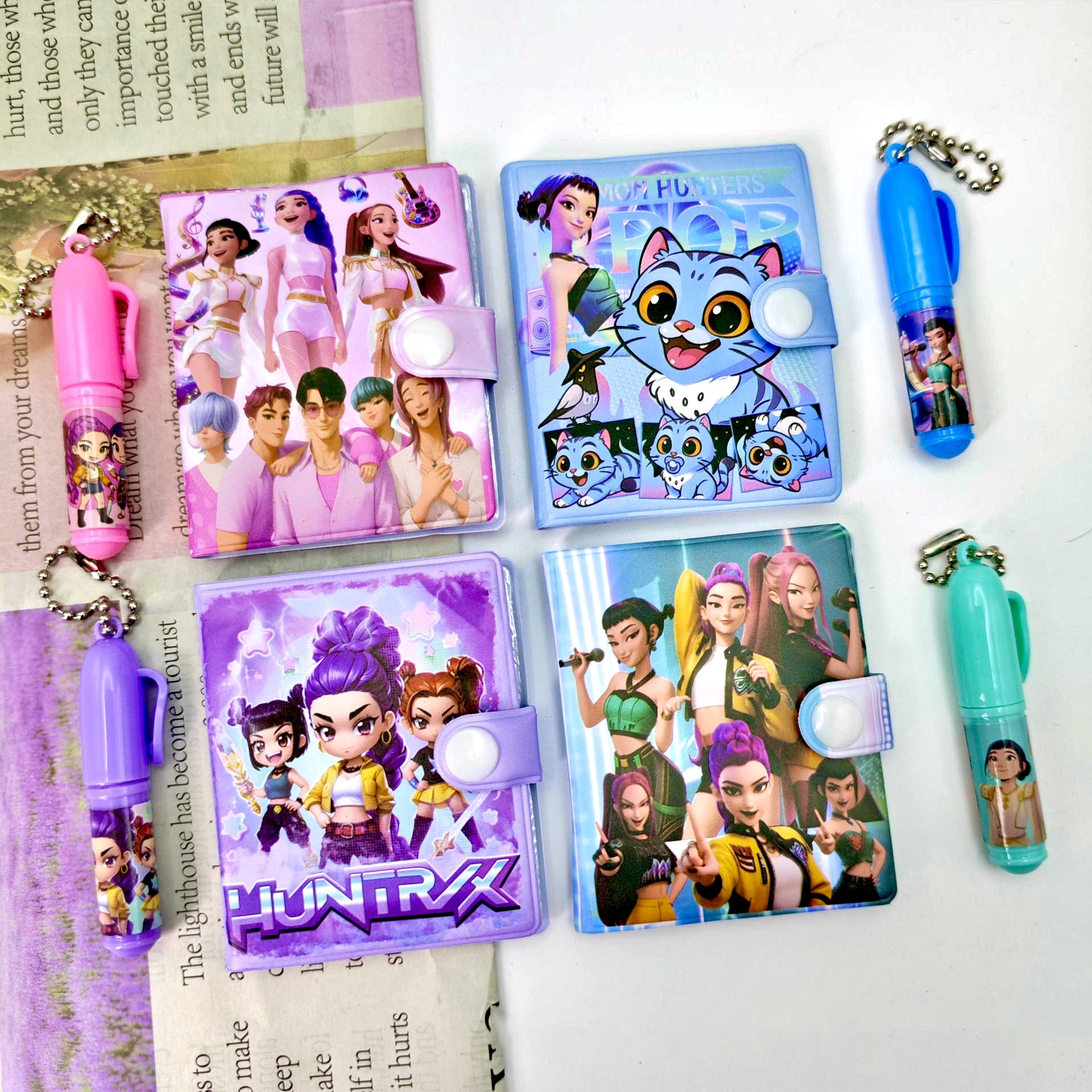 K-Pop Demon Hunters Anime Notebook With Pen Portable Notepad Mini ...