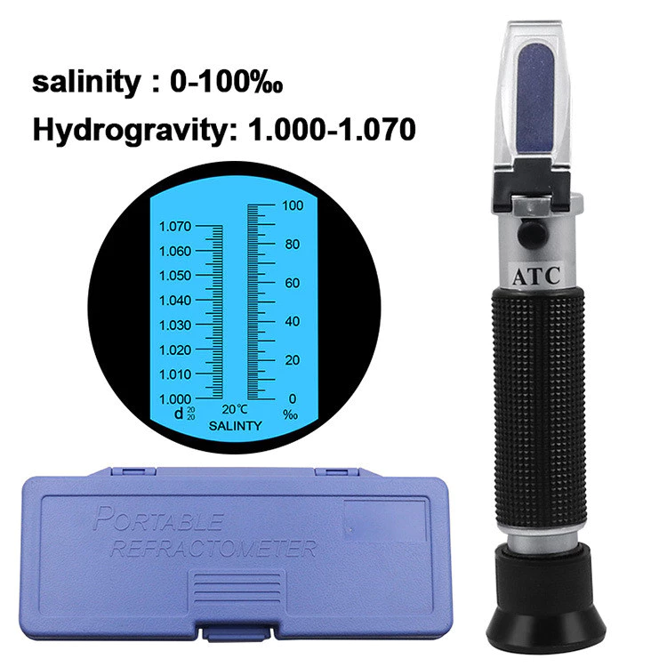 0-100‰ Salinity Refractometer For Salt In Brine Food Salinity Tester ...