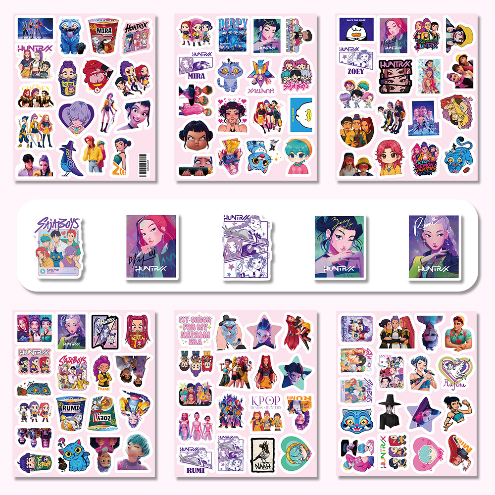 103PCS Trendy KPop Demon Hunters Stickers For Kids DIY Fashion Decals ...