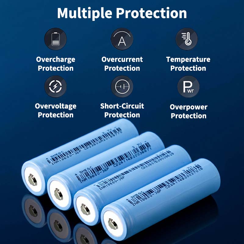Original Rechargeable Battery 18650 3600mAh 3.7V 30A Pointed top ...