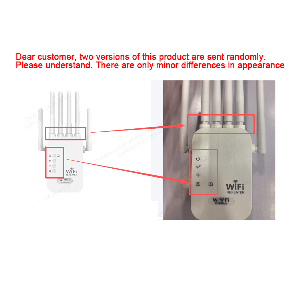 1200Mbps Wireless WiFi Repeater WIFI Range Extender WiFi Signal Booster ...