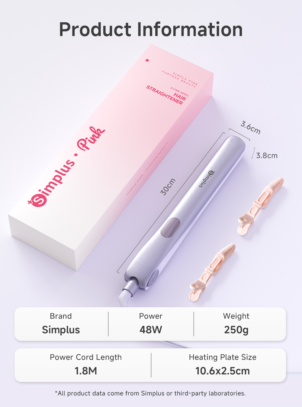 Simplus Hair Straightener Flat Iron Hair Curler 2 in 1 Professional ...