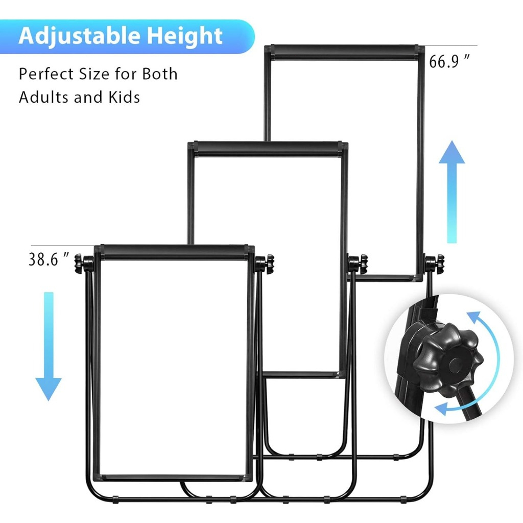 White Board with Stand 60*90CM 70*100CM 2 Sided Magnetic Flip ...