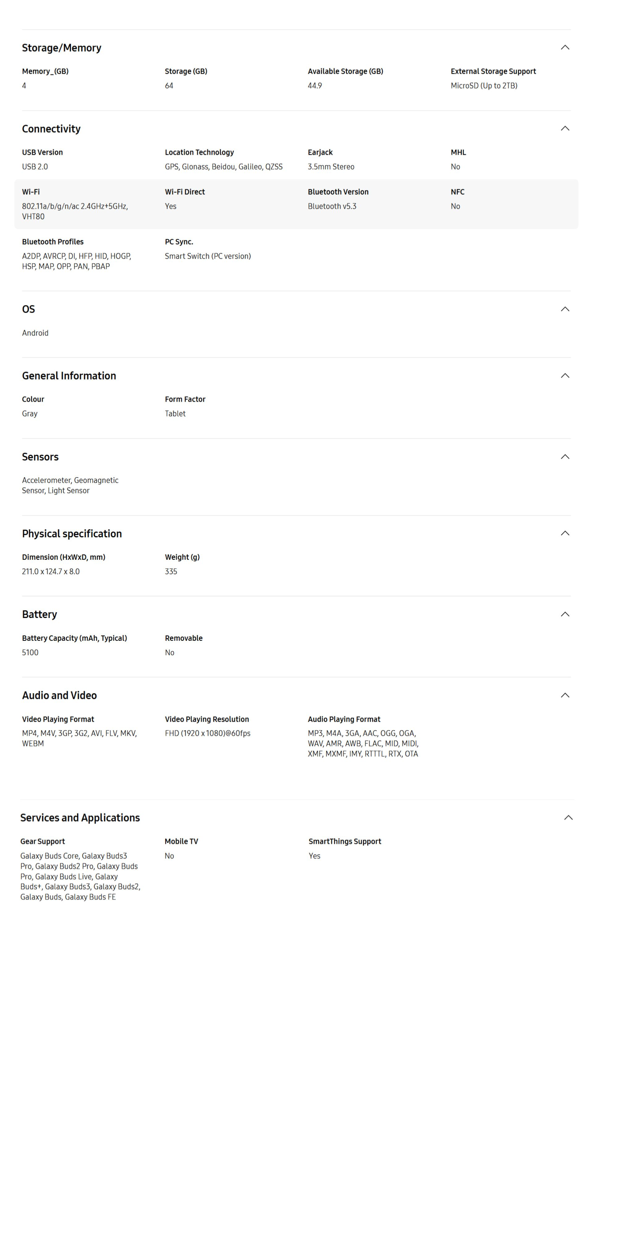 Samsung Galaxy Tab A11 X133 X135 Wifi and Nano-SIM (LTE) 8GB+64GB 8GB ...