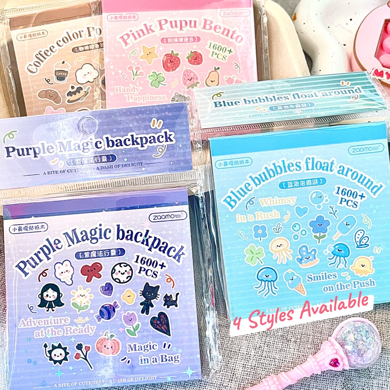 Over 1600 PCS Mini Deco Sticker Book Cute Emoji Sticker Set Cartoon Bow ...
