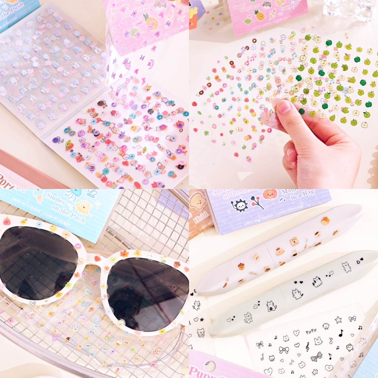 Over 1600 PCS Mini Deco Sticker Book Cute Emoji Sticker Set Cartoon Bow ...