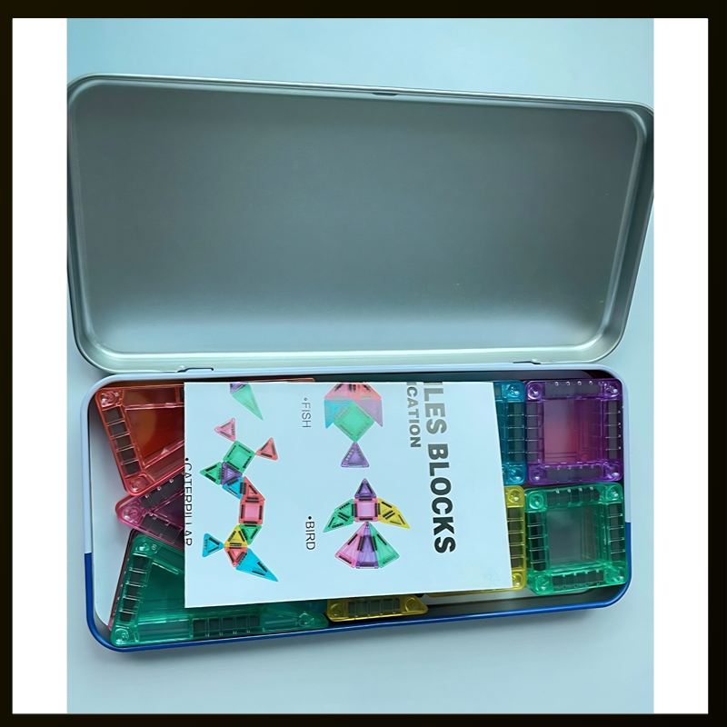 Mini Magnetic Tiles 40pc Set with Travel Tin Case | Shopee Philippines