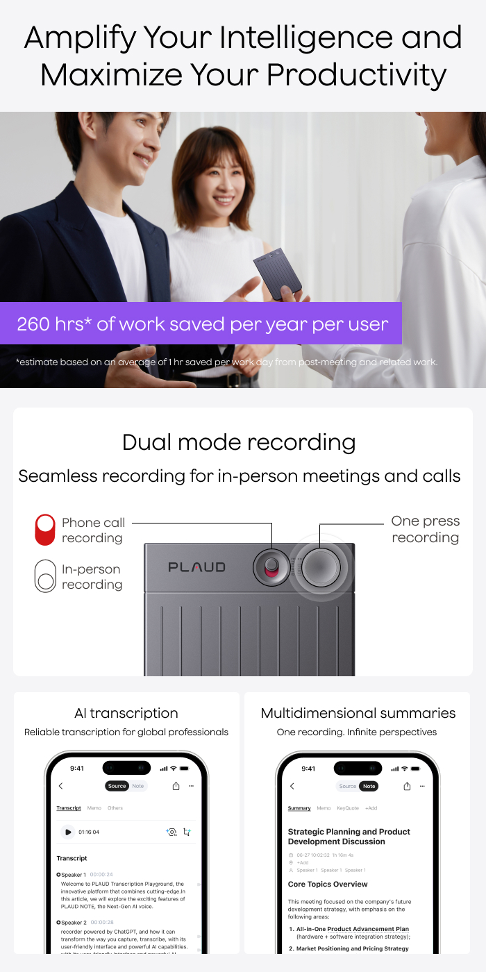[Official] Plaud Note AI Voice Recorder, AI Note Taker for Meetings ...