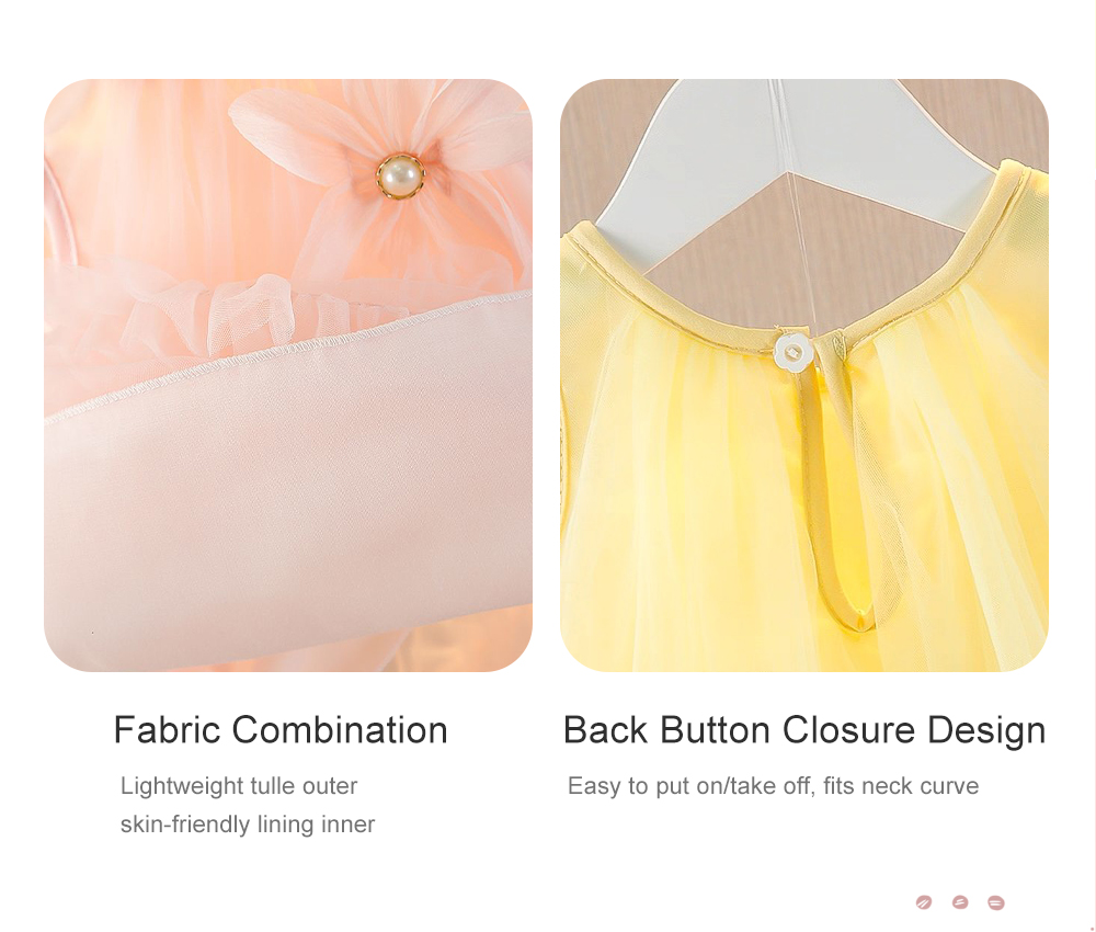 Unikids For Kids Girl Sleeveless Vest Skirt Sweet Mesh Princess Skirt ...