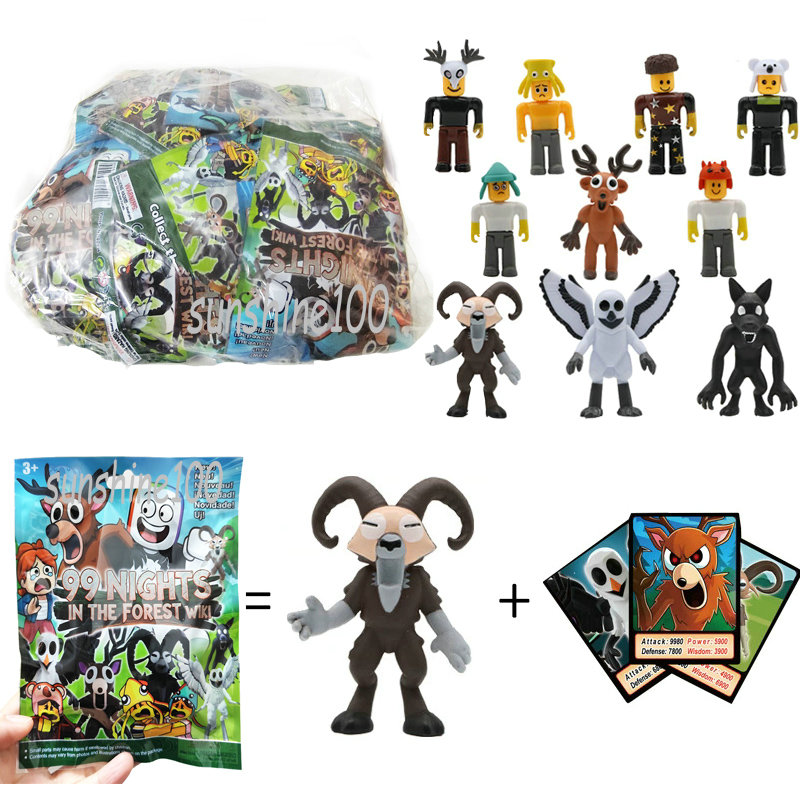 1Pack 99 Nights In the Forest Figure Card Toy Model Doll Horror Game ...