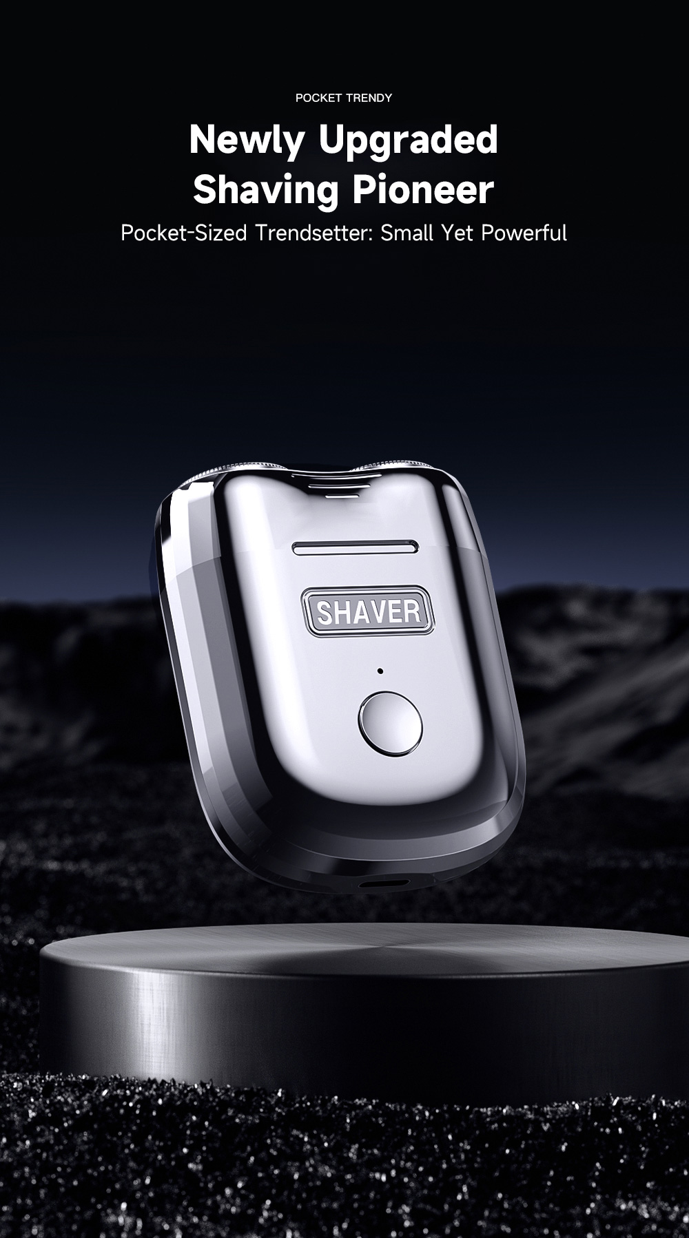 Dr.flash Mini electric shaver portable IPX7 waterproof magnetic blade ...