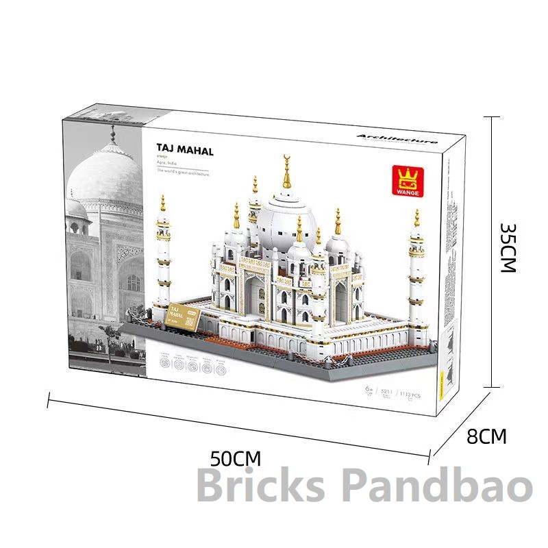 Taj Mahal India Building Blocks 1113 Pcs WANGE Architecture Bricks Toy ...