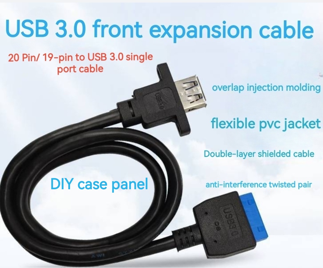 Usb3.0 Front Panel Cable Baffle Cable 19 Pin/20 Pin to usb3.0 Single ...