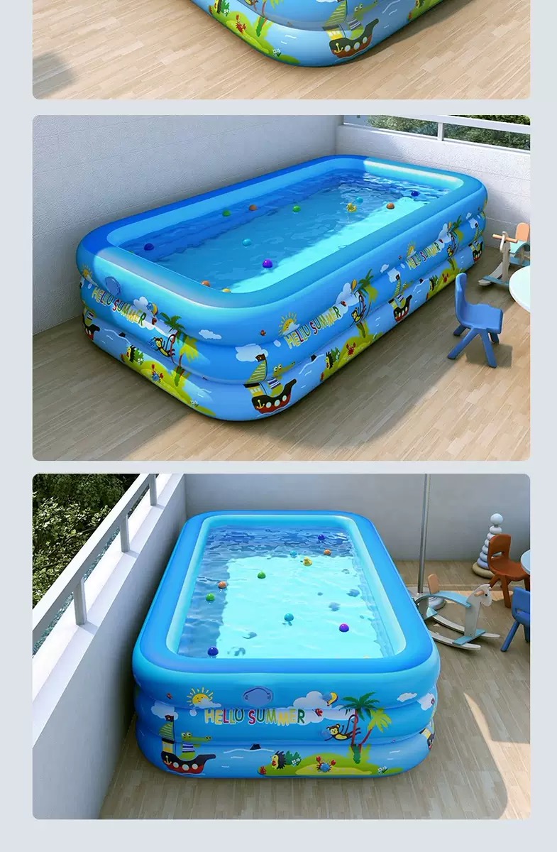 【Free Electric Air Pump】Kids Inflatable Pool Portable Blow Up Swimming ...