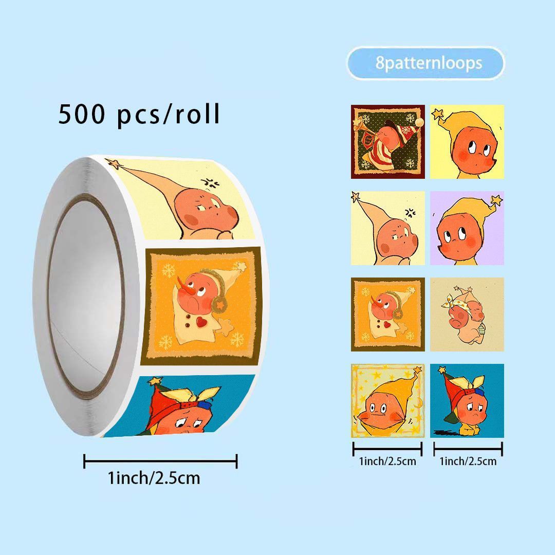 500PCS/Roll Cute Twinkle Twinkle‌ Cartoon Stickers For Kids Notebook ...