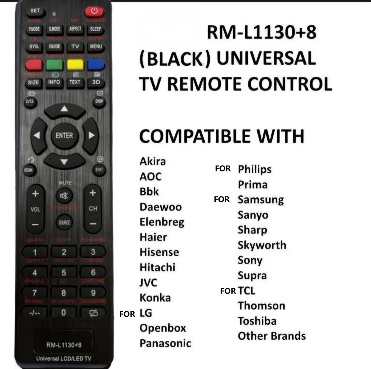 Universal-TV-Remote-Control Compatible with Sam*sung/L*G/Vizio/TCL/Hisense/Sony/Philips/Sharp ...