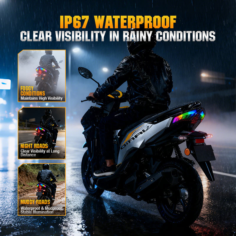 SOARFLY Tail Light Motorcycle for Honda Click 125/150 V2 V3 LED VIVID ...