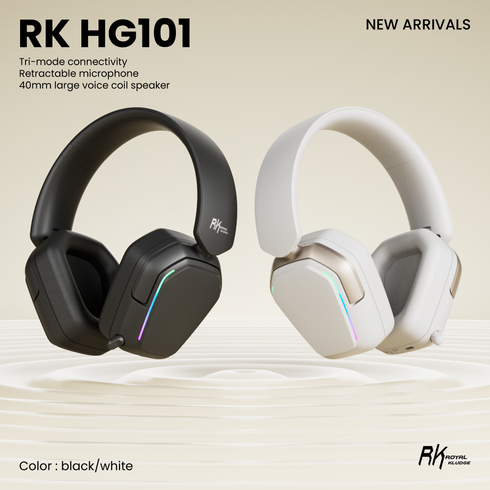 RK Royal Kludge RK HG101 Gaming Headphones Wireless 40mm Speaker Driver ...
