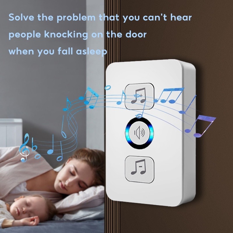 Wireless Doorbell Smart Waterproof Home Door With 62 Ringtones Hole ...