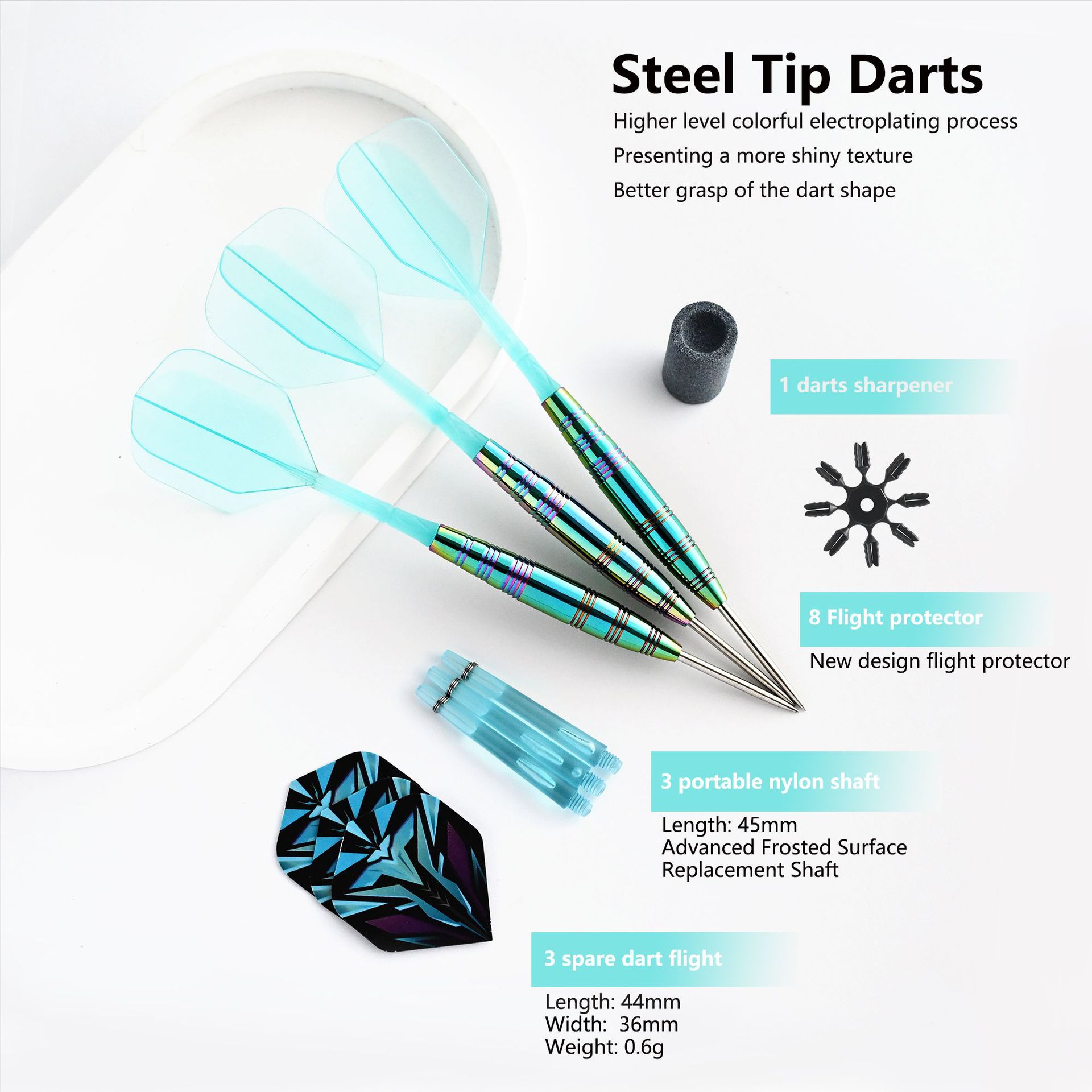 GOODARTS 23 Grams Professional Steel Tip Dart Set Brass Darts with ...