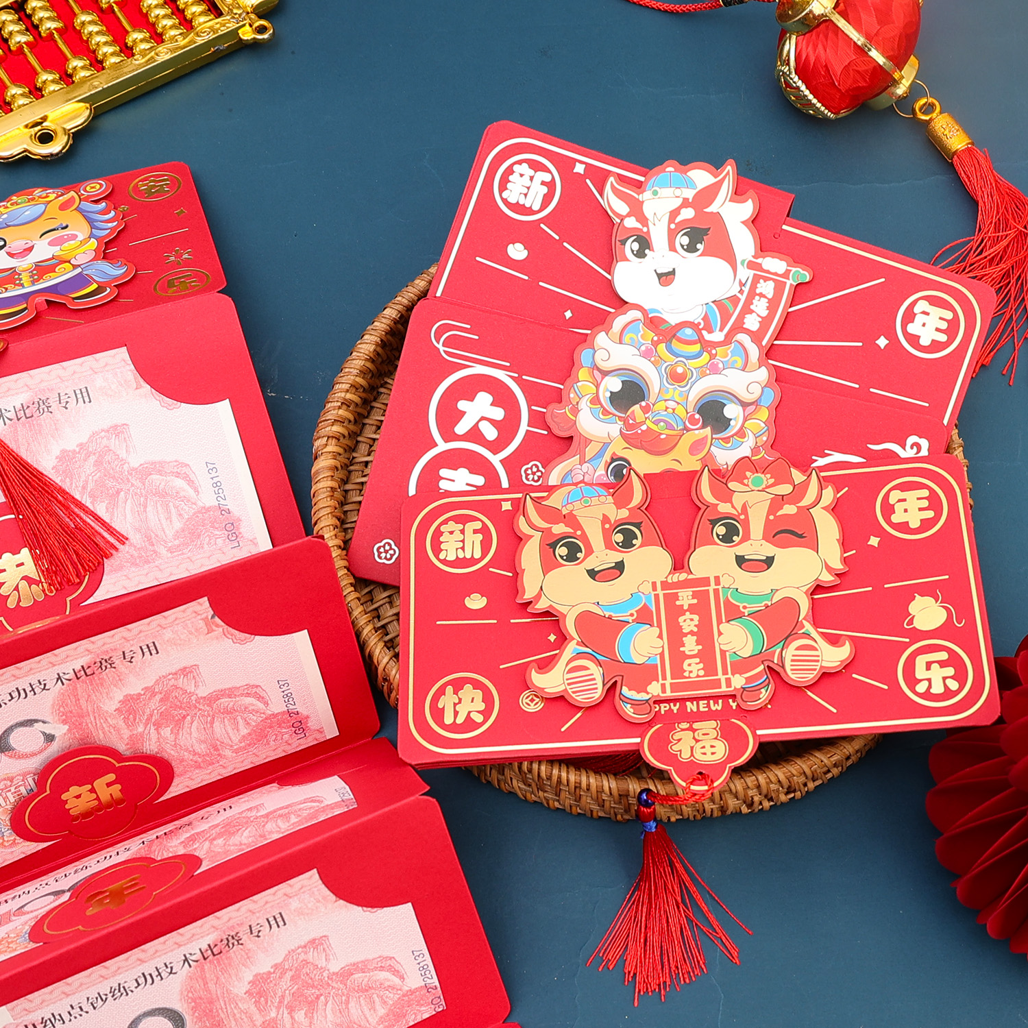 2026 Kawaii Horse Year Red Pocket - Folding Stretch Hongbao - Childrens ...