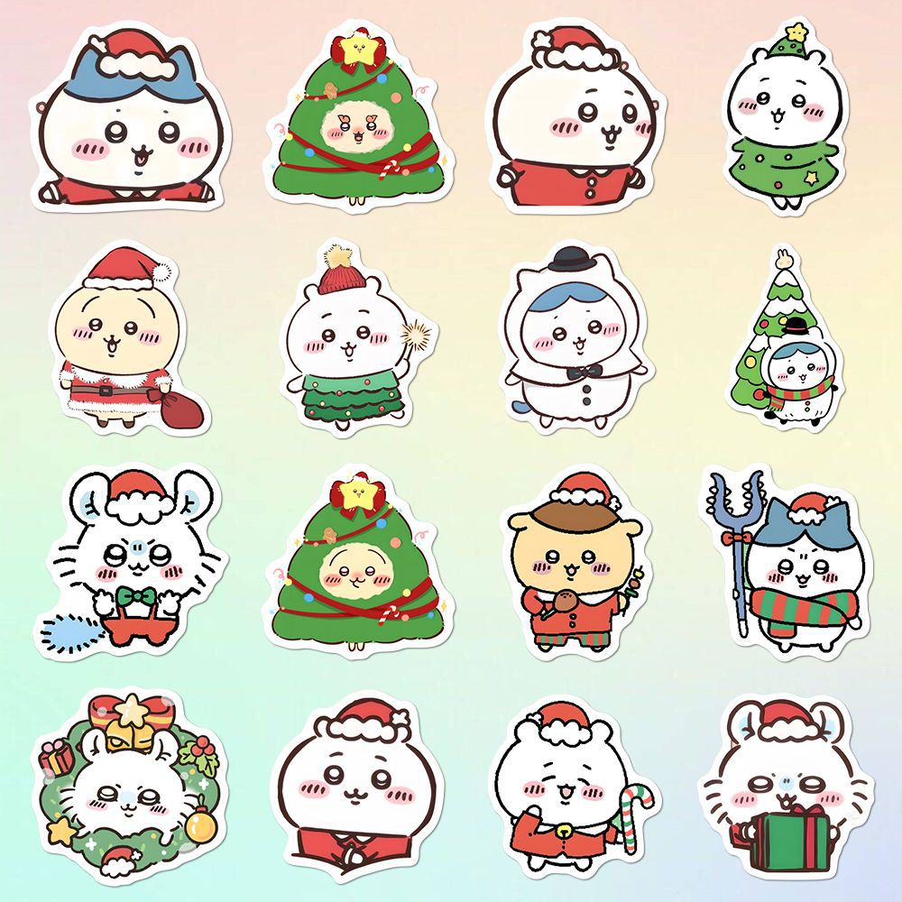68PCS Cute Chiikawa Christmas Stickers For Kids DIY Notebook Phone ...