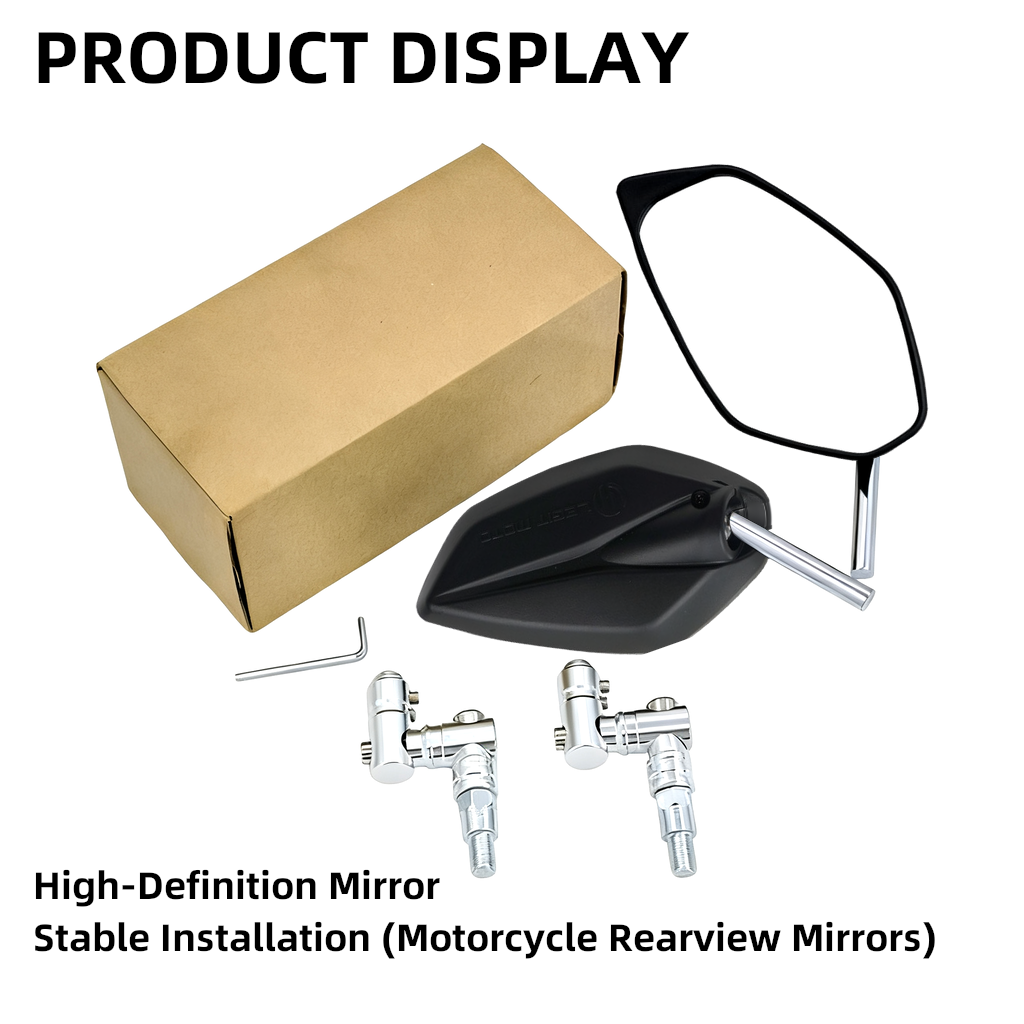 Universal Motorcycle Side Mirror Pair For Honda Series Models - 10mm ...