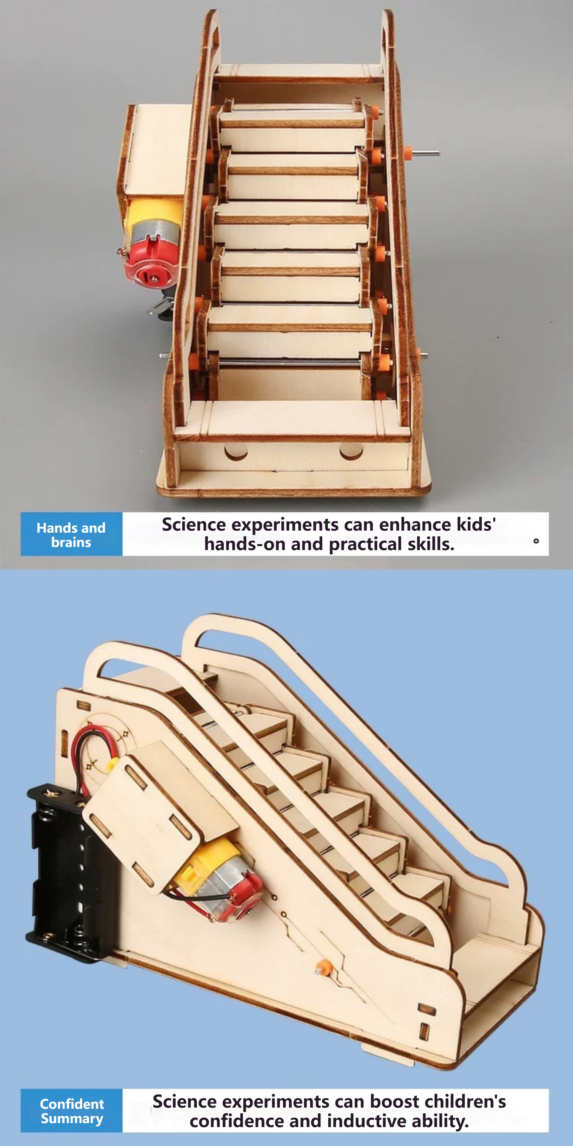 Electric Escalator STEAM Education Science DIY Educational Toy Moving ...