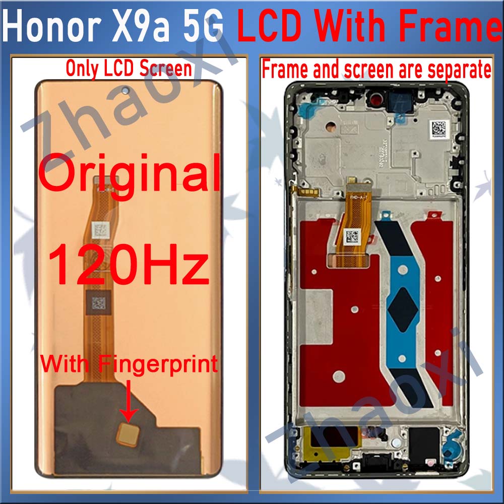 Original AMOLED Honor X9 4G 5G X9a X9b X9c X9d 5G LCD Screen With Frame ...