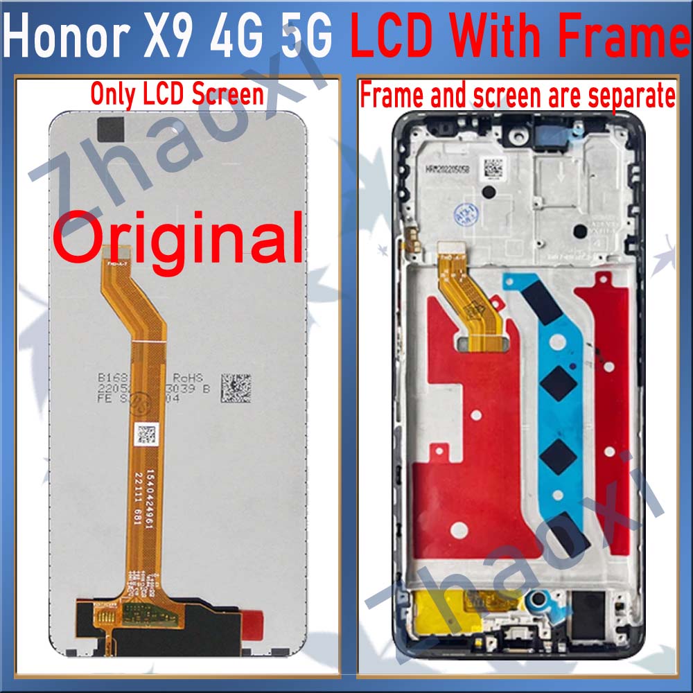 Original AMOLED Honor X9 4G 5G X9a X9b X9c X9d 5G LCD Screen With Frame ...