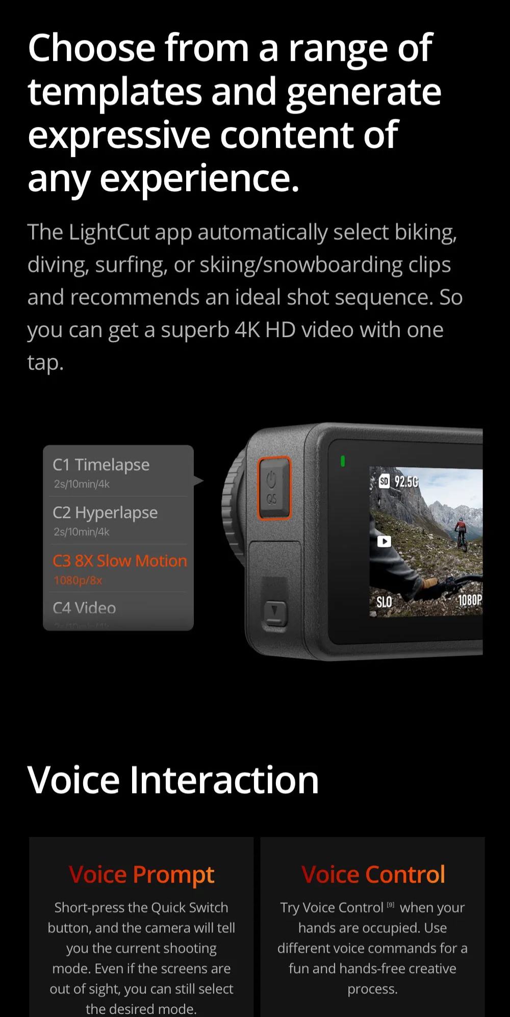 DJI Osmo Action 4 Waterproof 4K 120fps Action Camera Long Battery ...