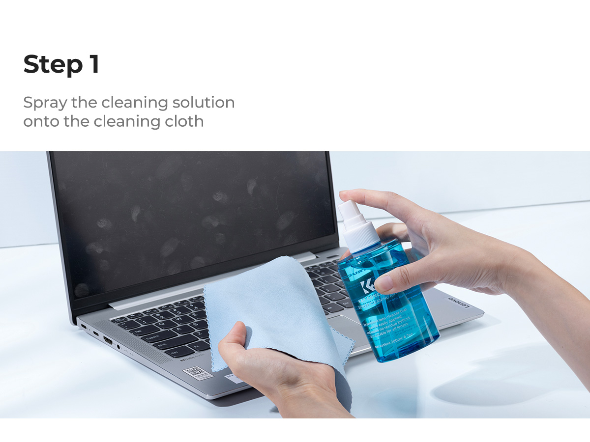 K&F CONCEPT 200ML Screen Cleaner Spray with 2 Microfiber Cleaning Cloth ...