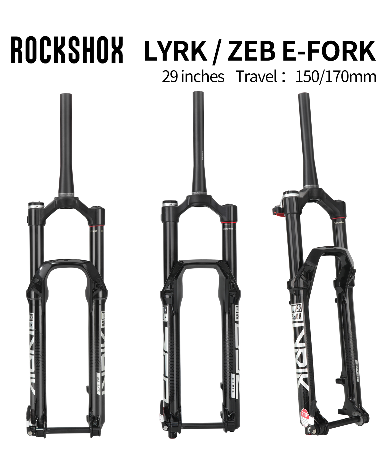 MEROCA Electronic Suspension Fork 29" - AXS Wireless Sensing Control for ROCKSHOX ZEB/LYRIK ULT ...
