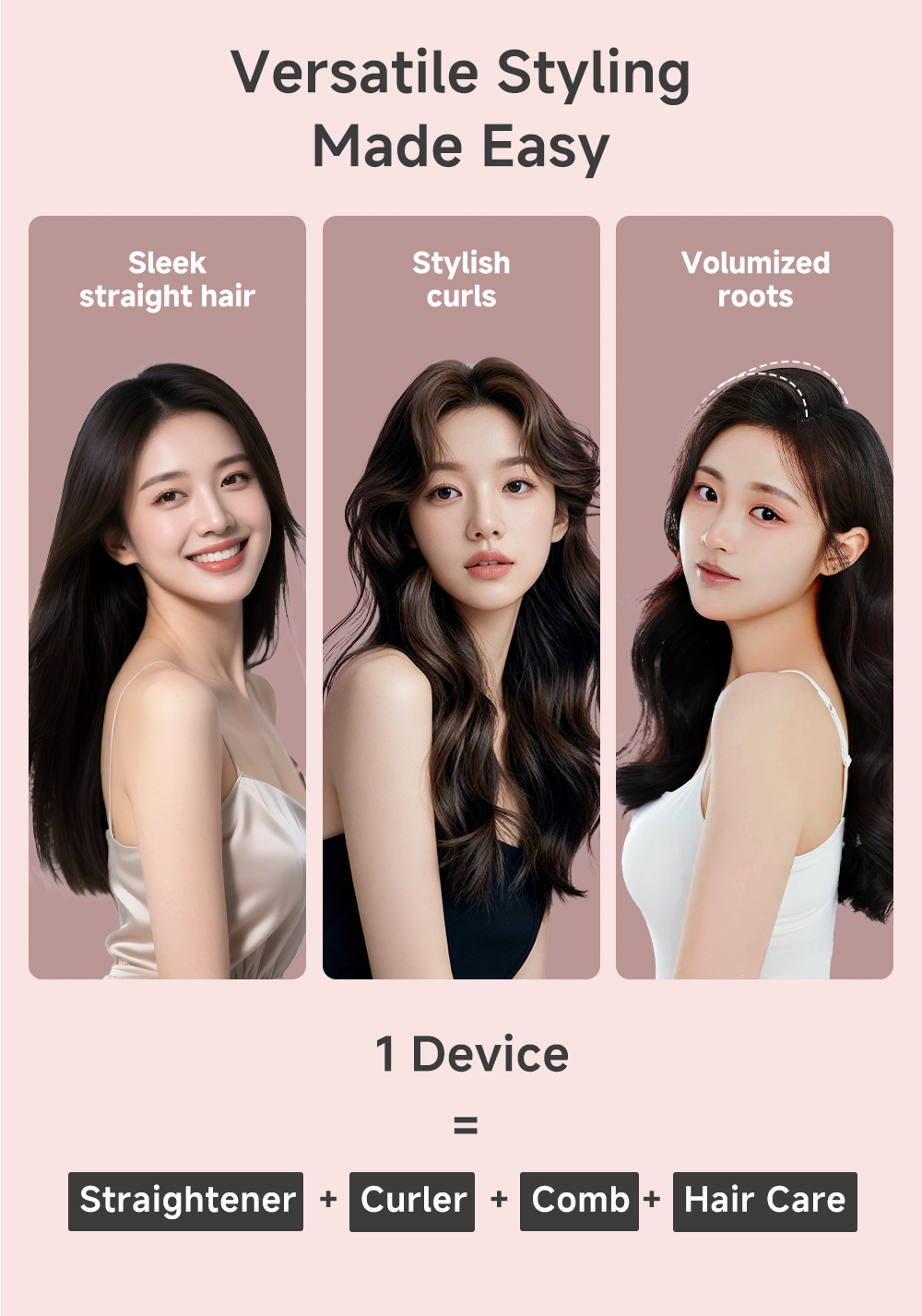 Simplus Hair Brush Straightener Negative Ion Anti-Scalding Hair Brush ...