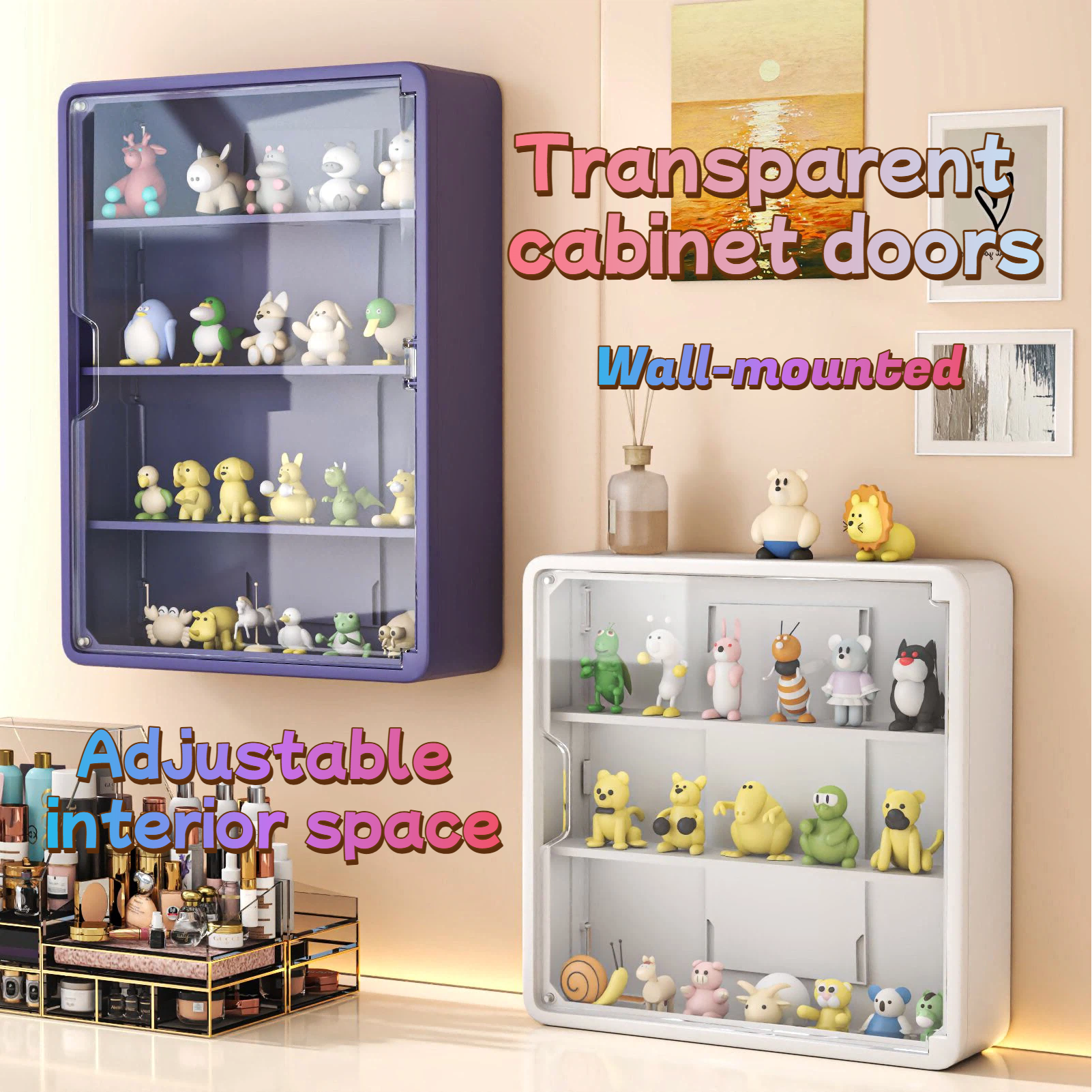 Tome Blind Box Organizer Shelf Wall Mounted Figure Display Case Storage ...