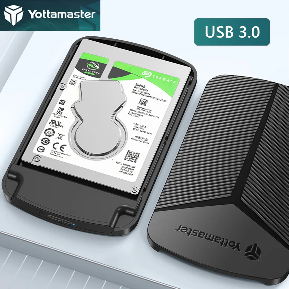 Yottamaster 2.5 inch HDD Case SSD Enclosure SATA to USB A C 3.0 Adapter ...