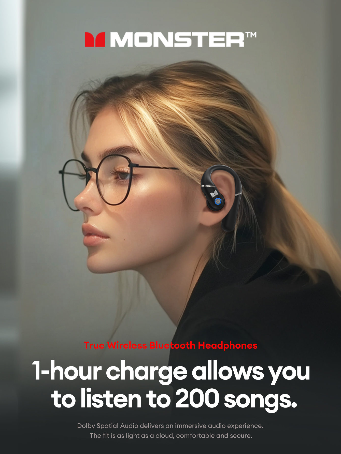Monster XKO05 Upgraded Wireless Earbuds Bluetooth 5.4 Sports Gaming ...