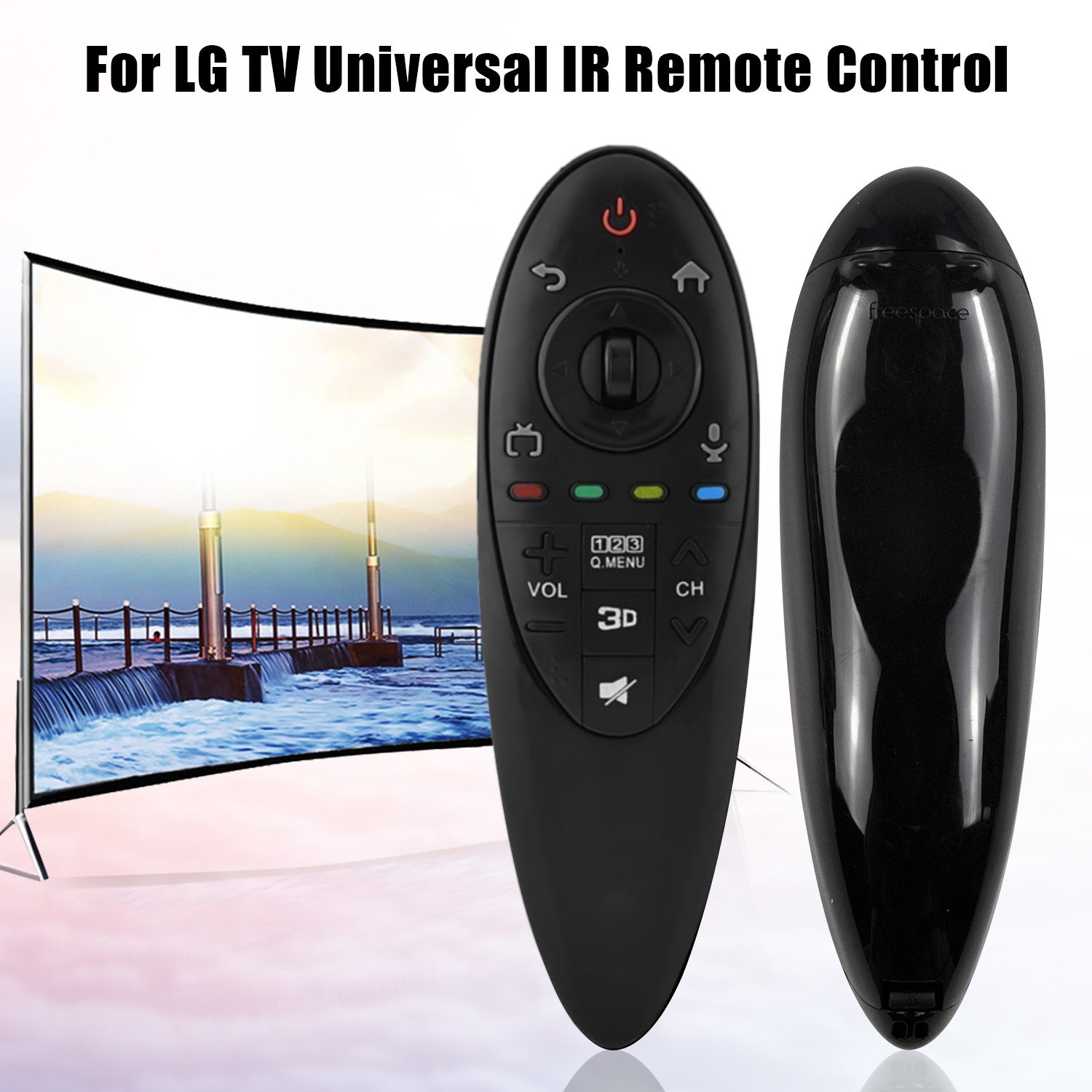 The remote control includes all the necessary buttons for basic TV ...