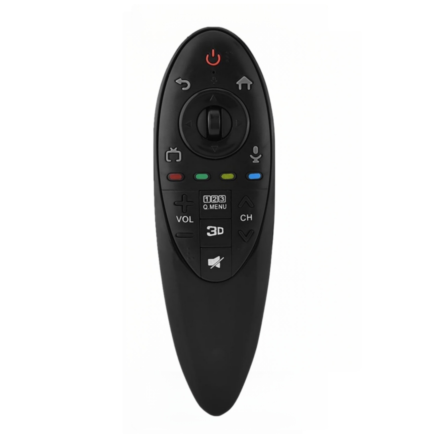 The remote control includes all the necessary buttons for basic TV ...