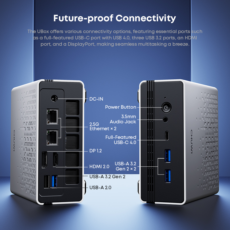 CHUWI UBox Mini PC Ryzen 6600H Processor AMD CPU 16GB RAM 512GB SSD ...