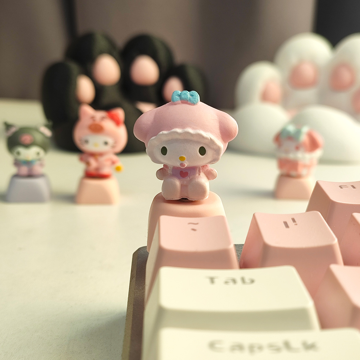 Sanrio Rotatable DIY Keycaps for Mechanical Keyboard - Cute Sanrio ...