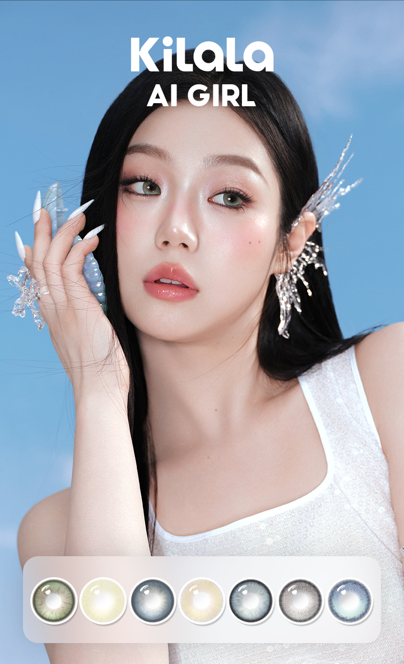 Kilala Color Contact Lens AI Girl Series Jade Green/Pearl Grey/Amber ...