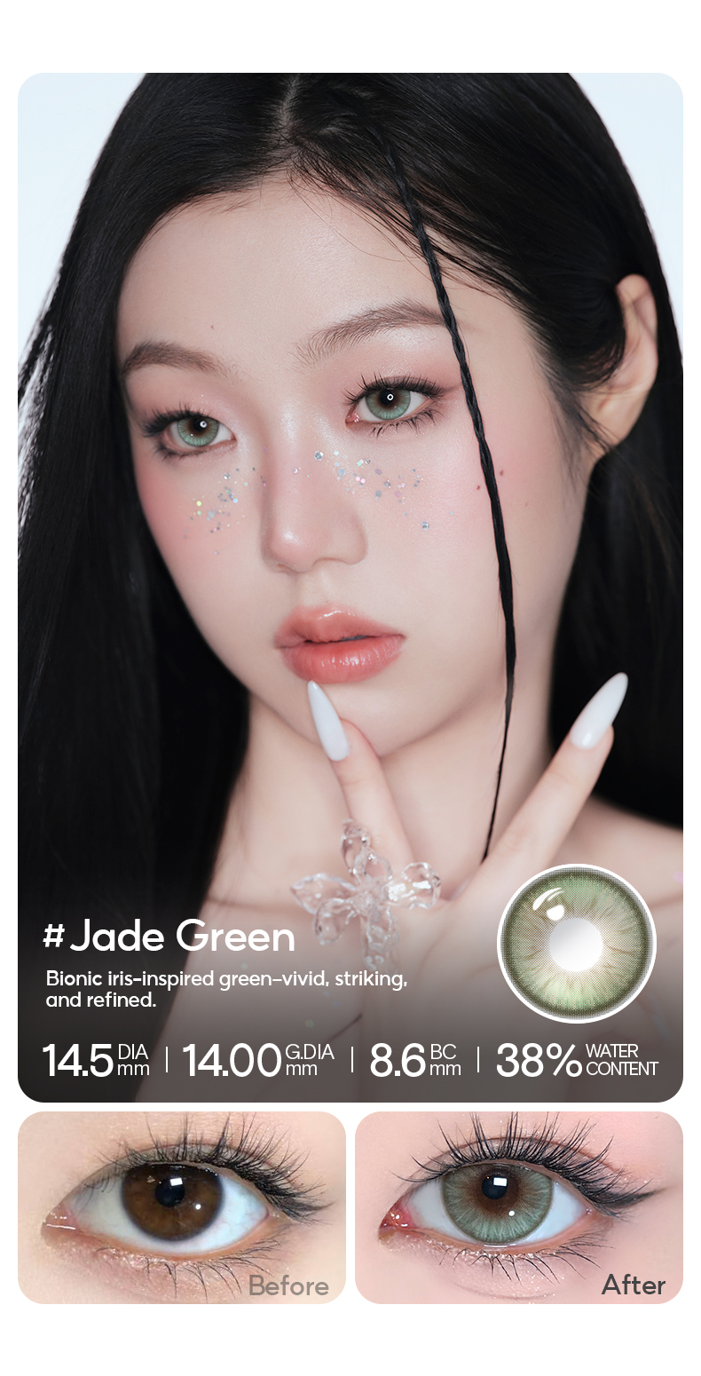 Kilala Color Contact Lens AI Girl Series Jade Green/Pearl Grey/Amber ...