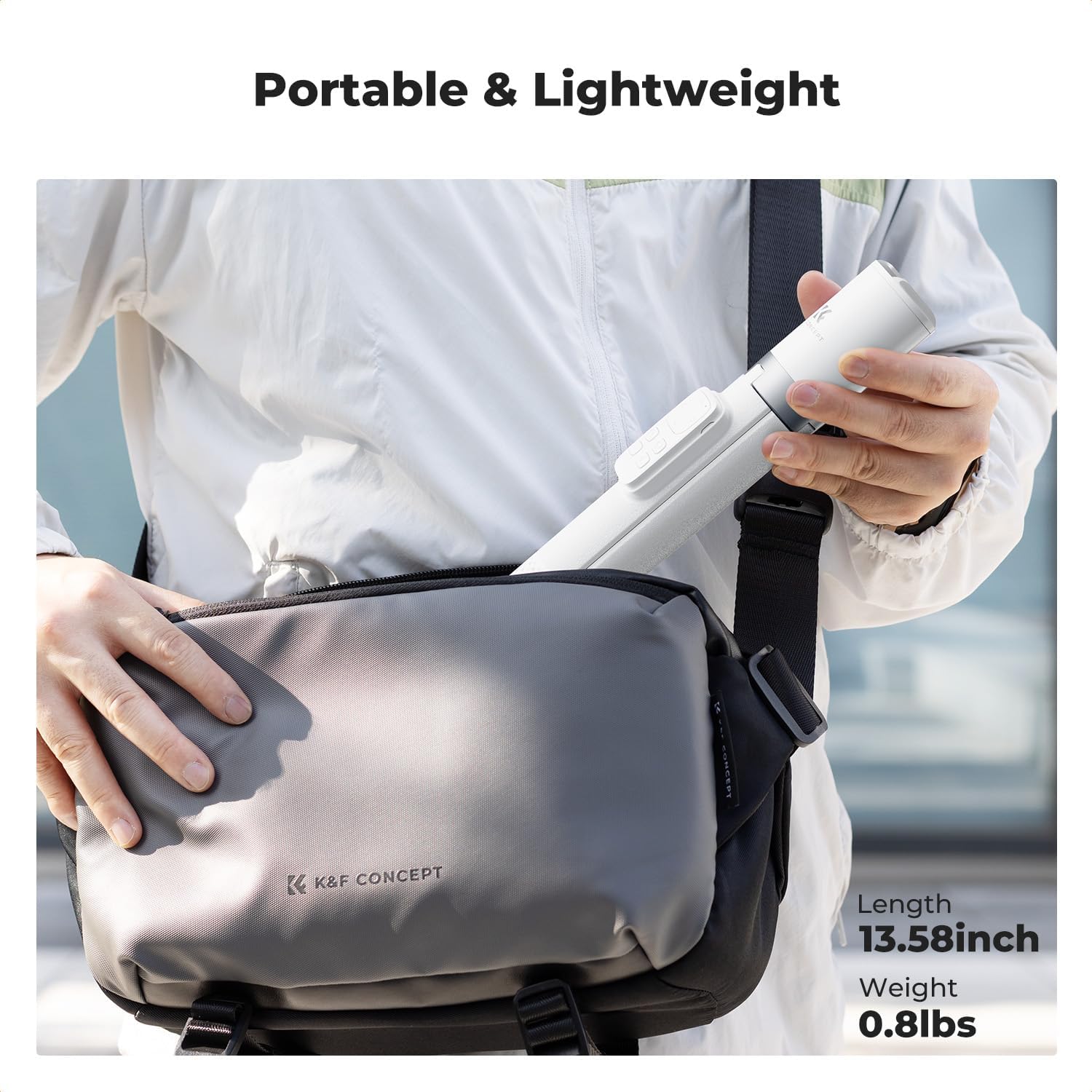 K&F 69" Selfie Stick Tripod w/ Bluetooth Remote. Quick Setup, 360 ...